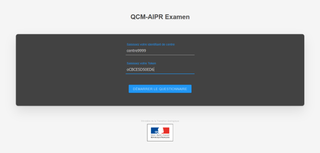 QCM-AIPR Examen [Guide utilisateur ]